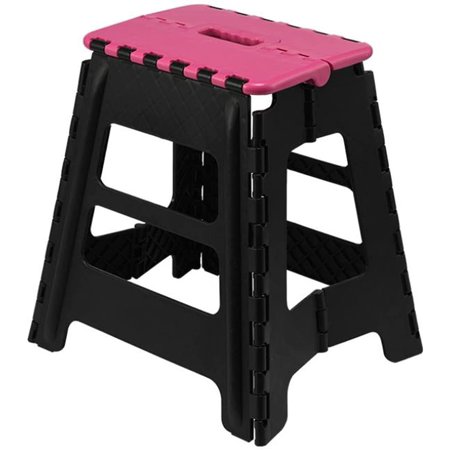 Folding Step Stool,Large Folding Plastic Anti-Slip One Step Stool,for ...