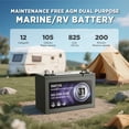 SGFYO Group Size 31M Dual Purpose Marine Battery,12V 105Ah 825CCA 200RC ...