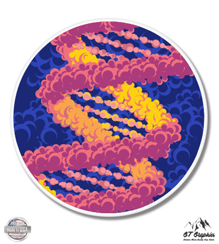 DNA Double Helix Science - 12" Vinyl Sticker Waterproof Decal - Walmart.com