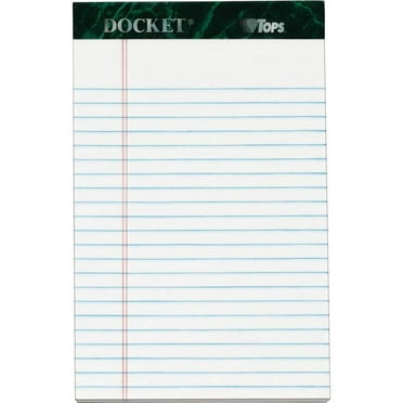TOPS Docket Gold Lined Paper Writing Pads, 8-1/2 x 11-3/4, Legal Rule ...
