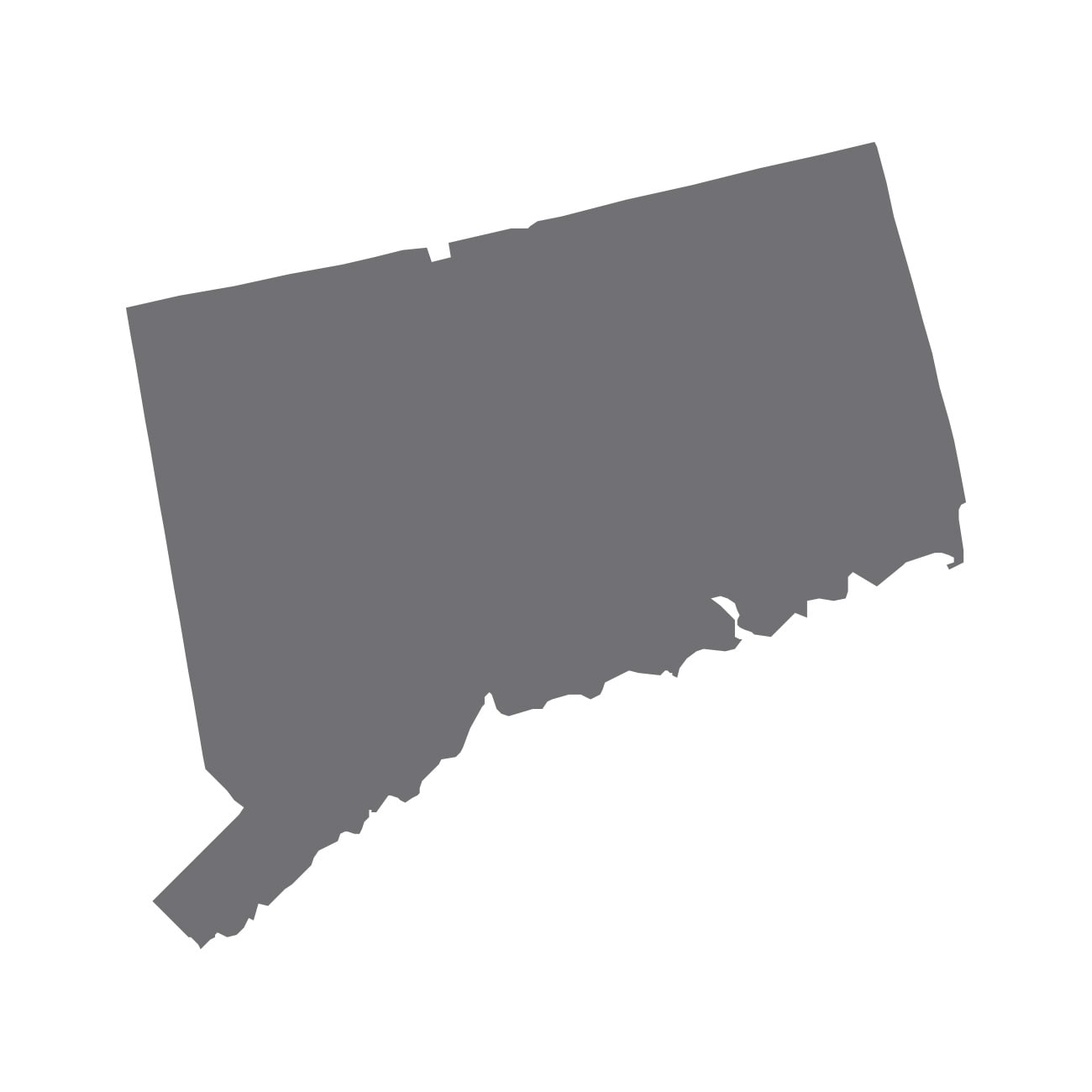 Connecticut Shaped Sticker Decal Die Cut - Self Adhesive Vinyl ...