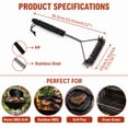 BBQ Bristle Grill Brush 12 Inch Heavy Duty Stainless Steel Y Shape BBQ ...