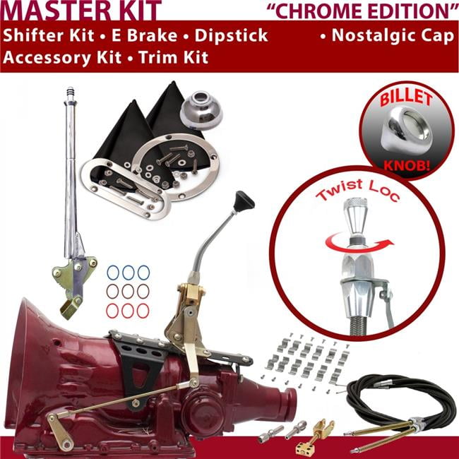 American Shifter 700R4 Shifter Kit Chrome 8 in. E Brake Cable Clamp ...