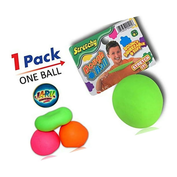Ja-Ru Stretchy Dough Ball Soft Bounce Stress Ball, 1 Count, Color May ...