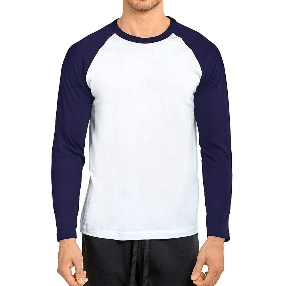 Dailywear Dailywear Mens Casual Long Sleeve Plain Baseball Cotton T