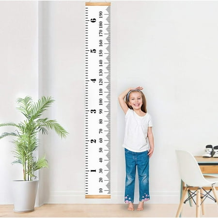 Baby Growth Chart Handing Ruler Wall Decor for Kids Canvas Removable ...
