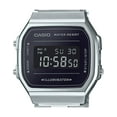 Casio Men's A168WEM-1 Youth Collection Mirror Dial, Water-Resistant, Alarm Chronograph ...