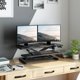 FLEXISPOT Home Office Height Adjustable Standing Desk Converter Black ...