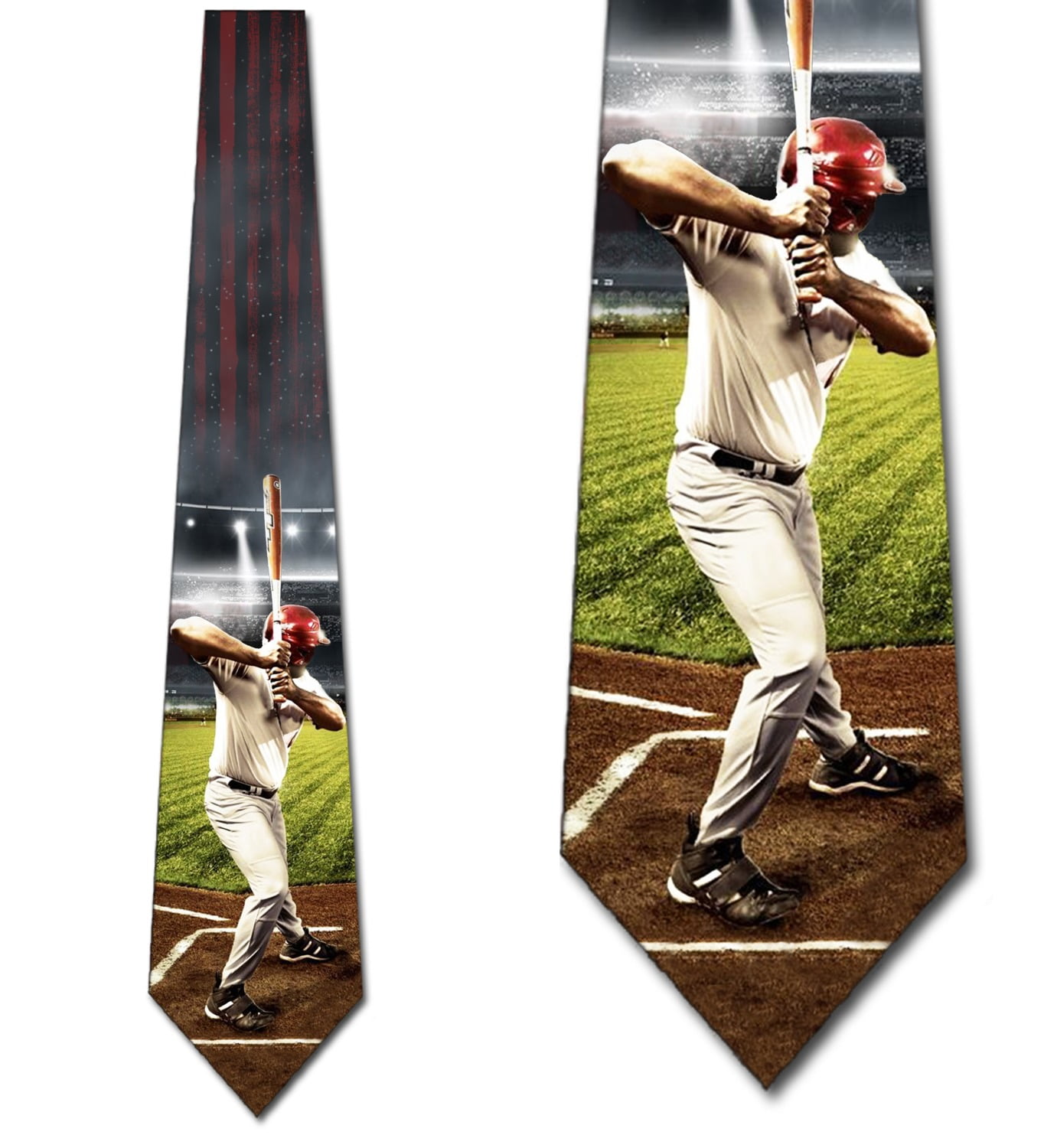 Baseball Ties Mens Sports Necktie Batter Up Tie by Three Rooker ...
