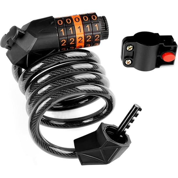 RV Candado para bicicleta, Candado para bicicleta Candado de cable largo de 125 cm x 12 mm con ...