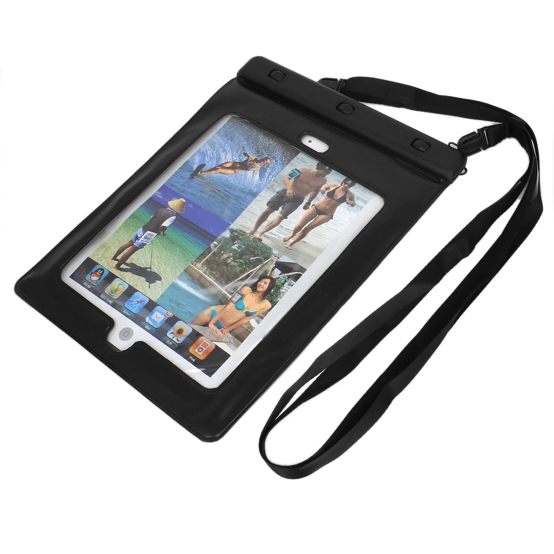 PVC Tablet Waterproof Dry Bag Skin Cover Black for iPad Mini 1/2 ...