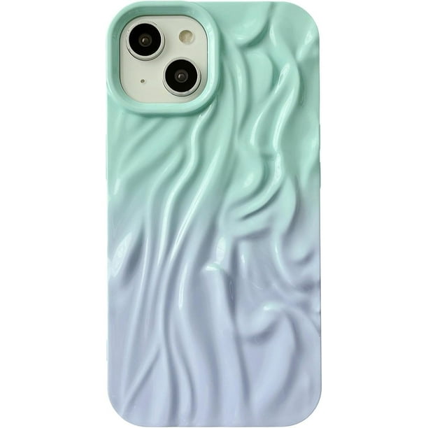 Pleated Water Ripple Chrome Wave Pattern Soft Compatible with iPhone ...