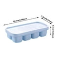 Icebox Freezer Ice Cube Trays 4 Pack Easy Release Silicone & Flexible 8 ...