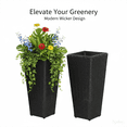 BAYUELSWU 24" Tall Planters for Outdoor Plants Set of 2, Rattan Tall ...