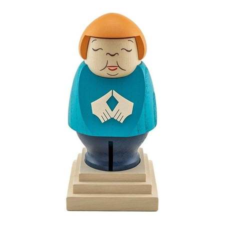 Angela Merkel Cartoon Figure Wooden Statue 14*6.5cm Celebrity Figurine ...