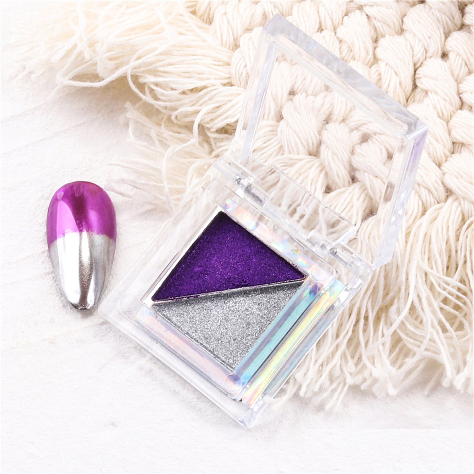 Herrnalise Solid Chrome Nail Powder Set - 16 Colors Metallic Gold Nail ...