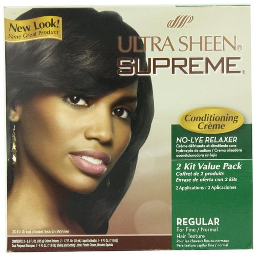 Ultra Sheen Supreme No Lye Relaxer Conditioning Hair Creme, Regular, 2 ...