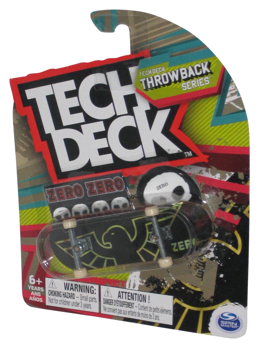 Tech Deck Zero Throwback Series Black Mini Toy Fingerboard Skateboard ...