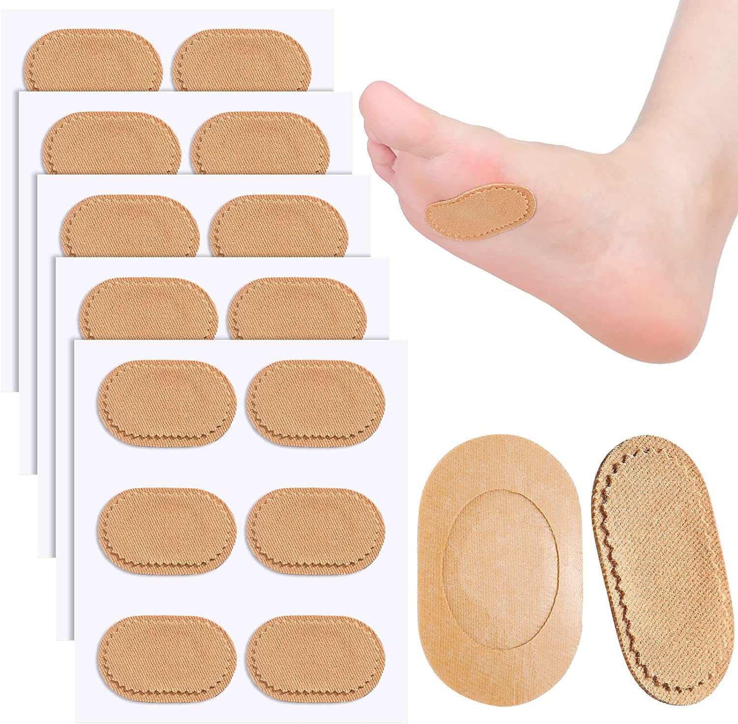 Parche de ojo de pollo dentado de algodón color piel, paquete de 30 ...