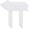 Peaoy, 6 Packs Blank Arrow Signs 17x6'', Waterproof Plastic Yard Signs ...