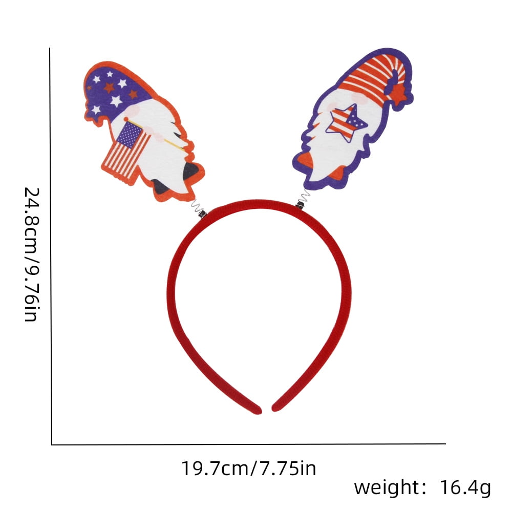 2PCS July 4th Independence Day Girl Women Headband Red Blue Silver ...