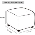 Easy-Going 100% Dual Waterproof Stretch Ottoman Cover 40x40x15inch ...