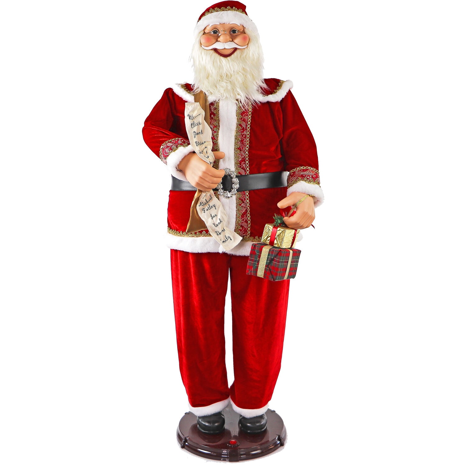Fraser Hill Farm 58" Dancing Santa with Gifts in Hand - Walmart.com ...