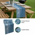 Blue Sky Cotton Linen Table Runner Modern Abstract Gradient Blue ...