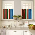 Abstract Mexican Stripes Kitchen Curtains Valance and Tier Set Retro ...