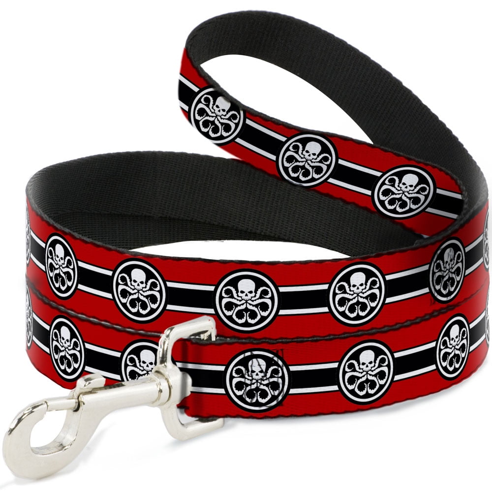 Marvel Comics Pet Leash, Dog Leash, Hydra Logo Stripe Red Black White ...