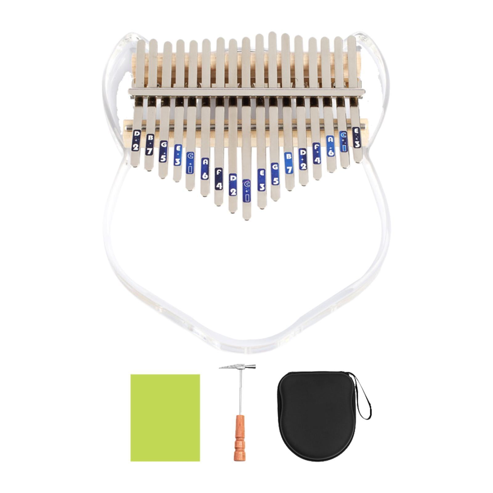 Mini instrumento musical Carlimba de 17 teclas, martillo afinador ...