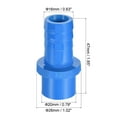 Uxcell Barbed OD Spigot Straight Pipe Fitting Quick Connector Blue ...
