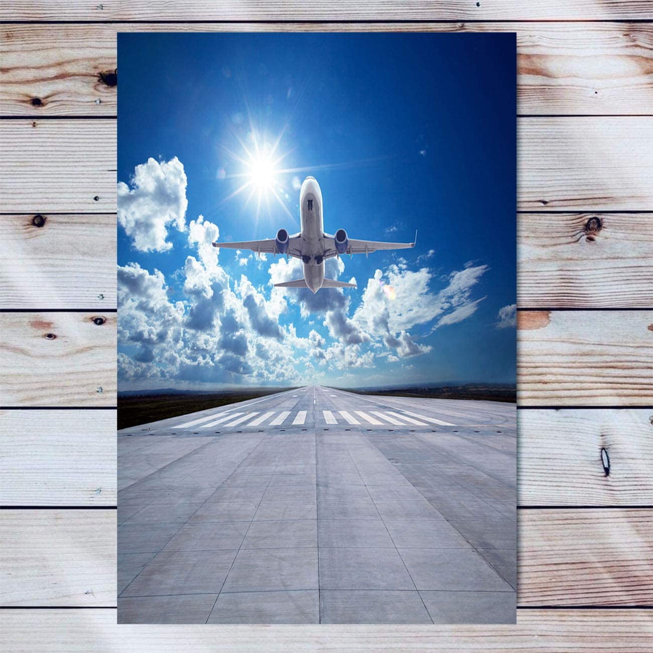 Airplane Canvas Wall Art Artwork Wooden Frame Painting Passenger ...
