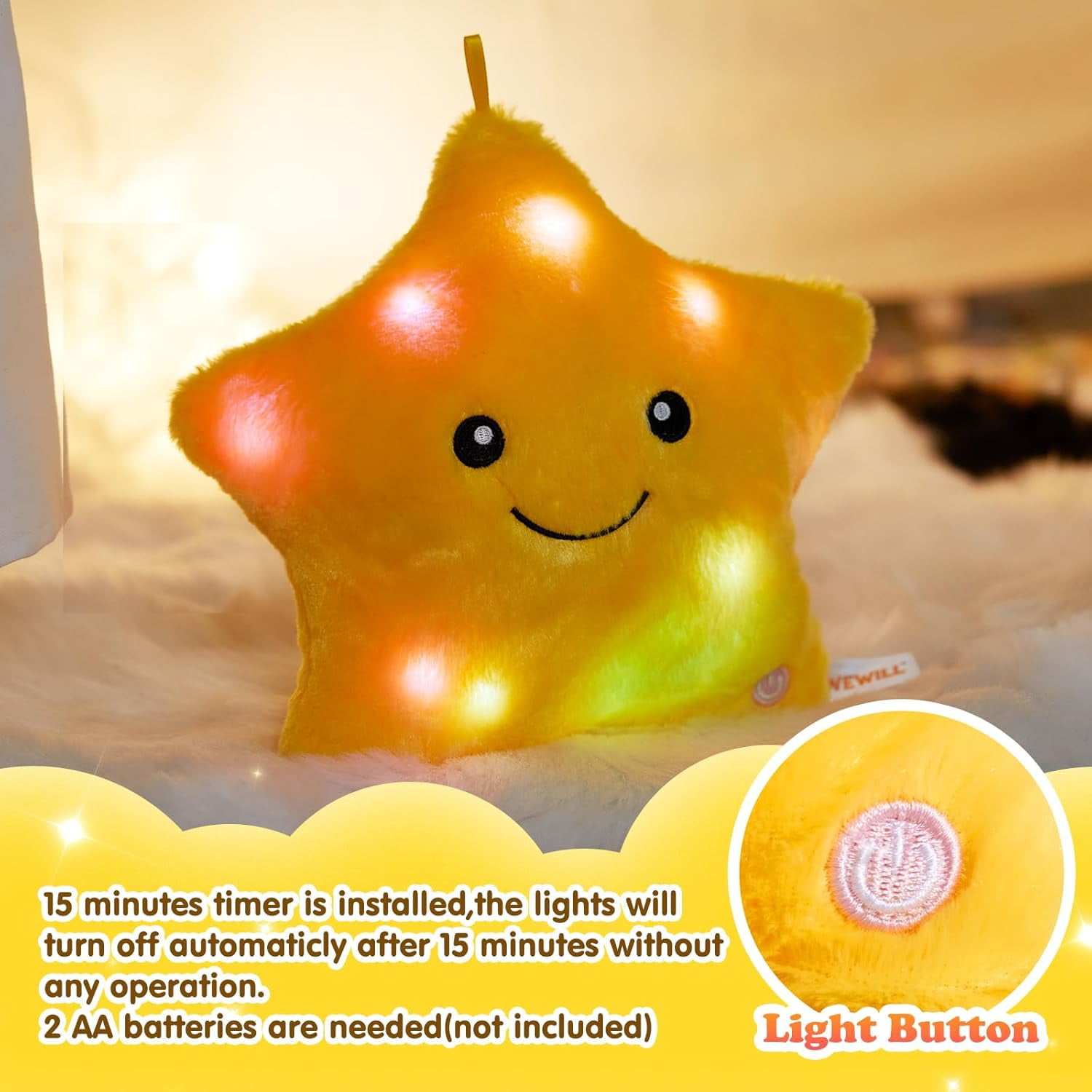 Click here for Maim9334 Led Twinkle Star Soft Plush Pillow Toys G... prices