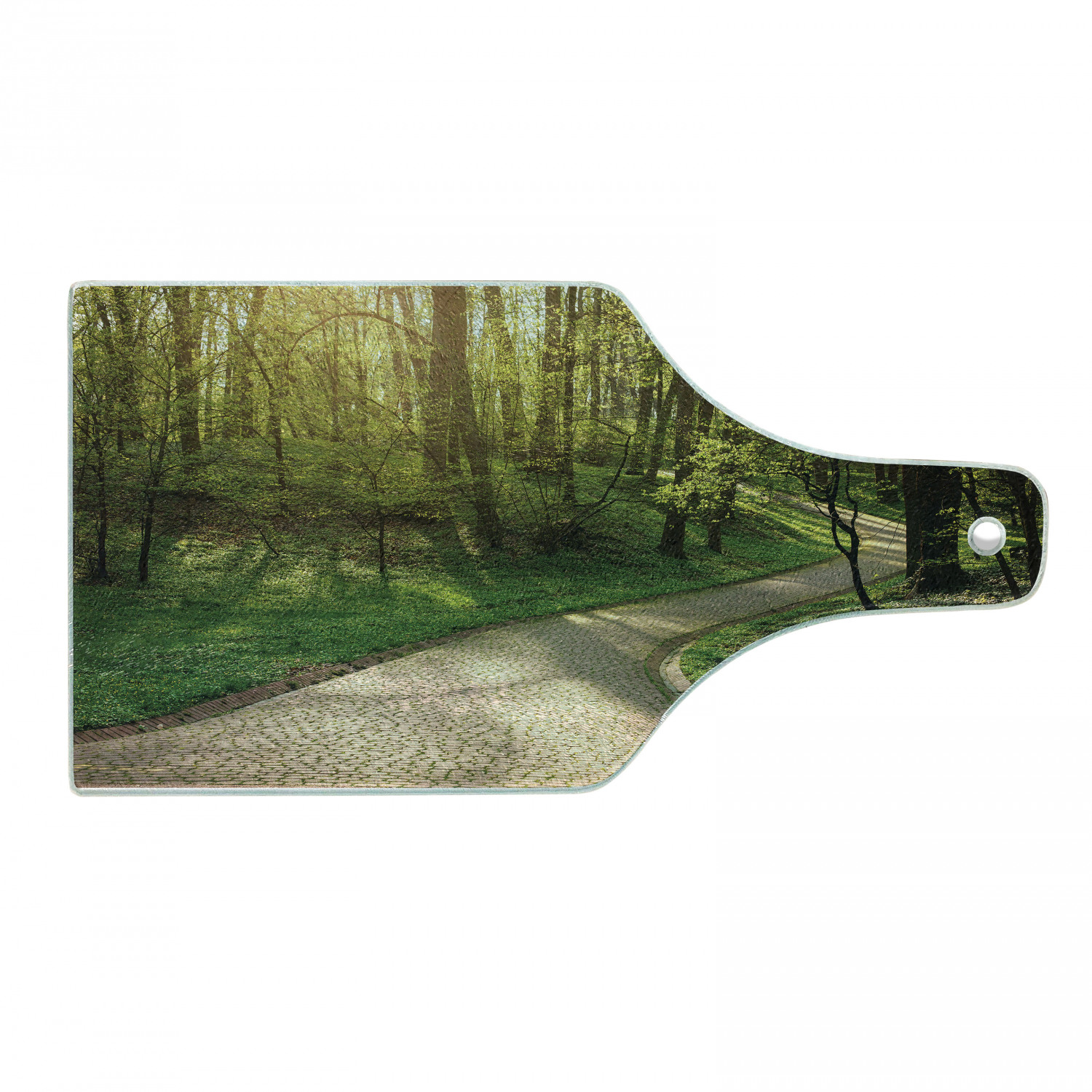 Outdoor Cutting Board, Footpath Green City Park Sun Rays Freshness ...