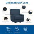 Baby Relax Rylan 4-in-1 Swivel Glider Rocker Recliner Chair, Dark Blue ...