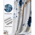 Blue Butterflies Flowers Kitchen Curtains Spring Watercolor Botanical ...
