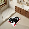 Carpet,Cat Mat Cat Tufted Rug Black Funny Cat Floor Mat For Bathroom ...