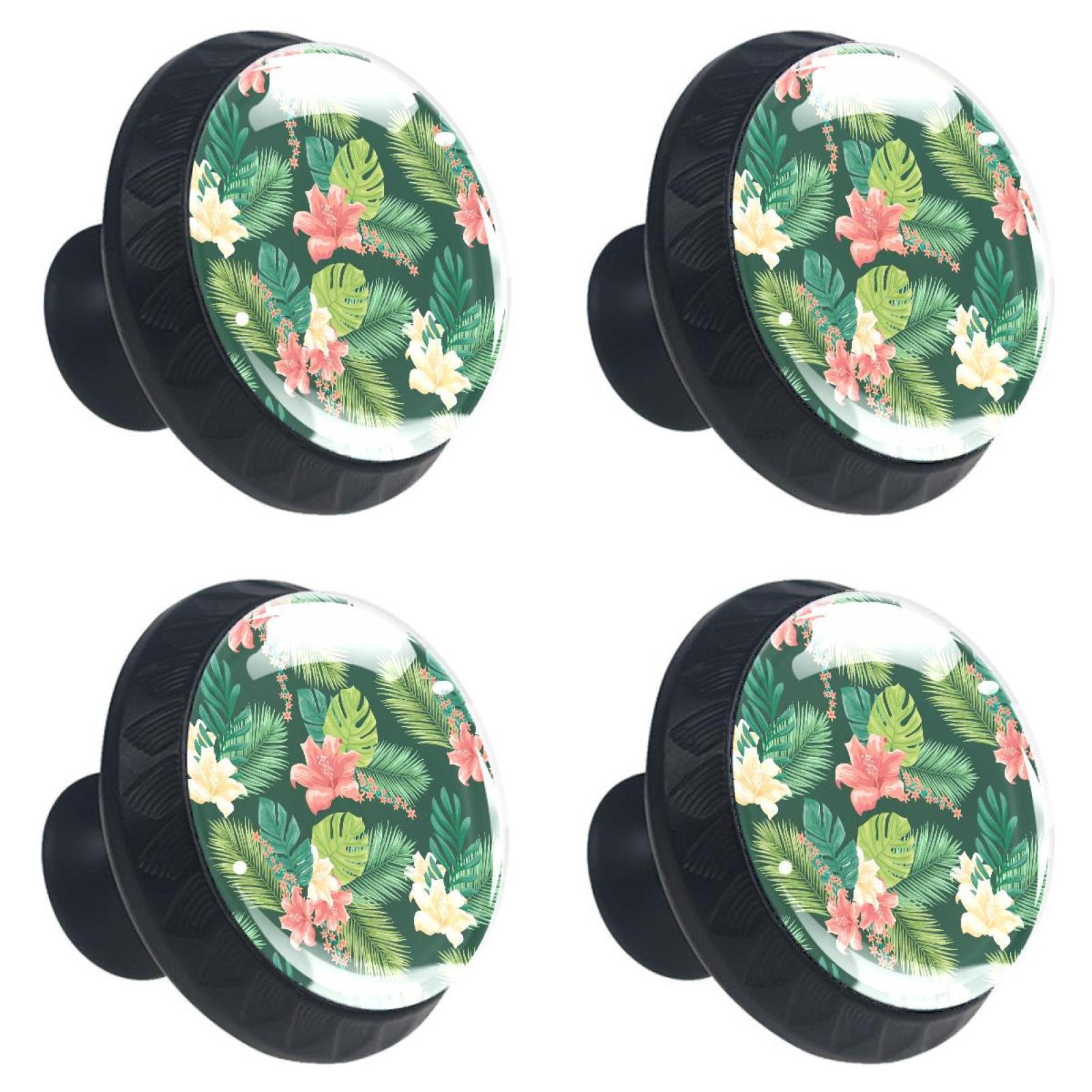 4 Pcs Tropical-Pattern Knobs for Kitchen Cabinet Cupboard Dresser ...
