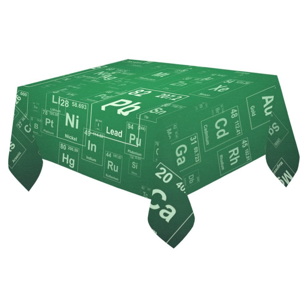 MYPOP Tablecloth Cover Education Periodic Table of Elements Home Decor ...