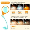 9 Led Rechargeable Book Light For Reading In Bed - Eye Caring 3 Color ...