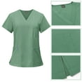 Women's Scrubs Set Nurse Work Clothing Nursing Uniform for Beauty Salon ...