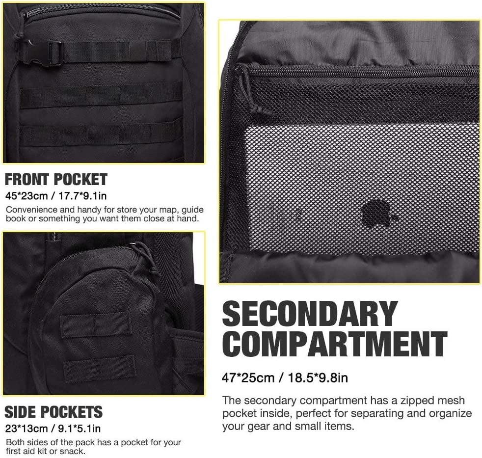 【時間指定不可】 LIMHOO Tactical Motorcycle Backpack Military Molle Bag EDC ...