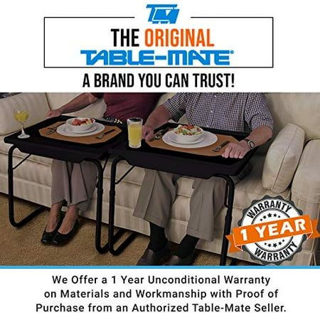 Table Mate XL TV Tray Extra Large Folding Table Adjustable to 6 Heights ...