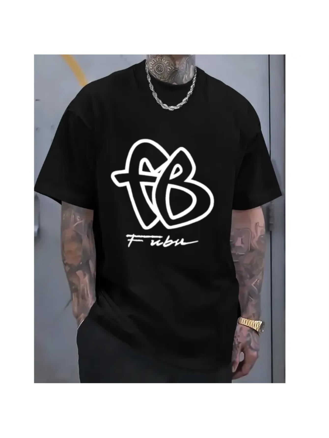 100% Cotton T Shirt 90S FUBU FB Big Logo Heavy Men Women T-Shirt Big Size Clothing Graphic Tops ...