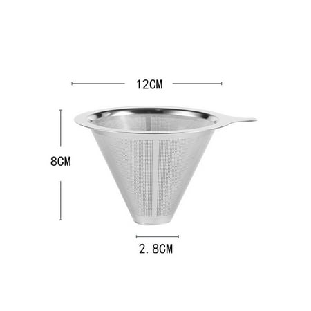 Goodhd Stainless Steel Mesh Pour Over Cone Coffee Dripper Filter Tea ...