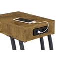 Antique Nutmeg & Gunmetal Accent Table - USB Power Outlet - Walmart.com