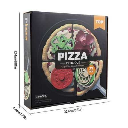 Pizza Toy Set for Kids Play Food Play Food Toy Set Kitchen Role-Play ...