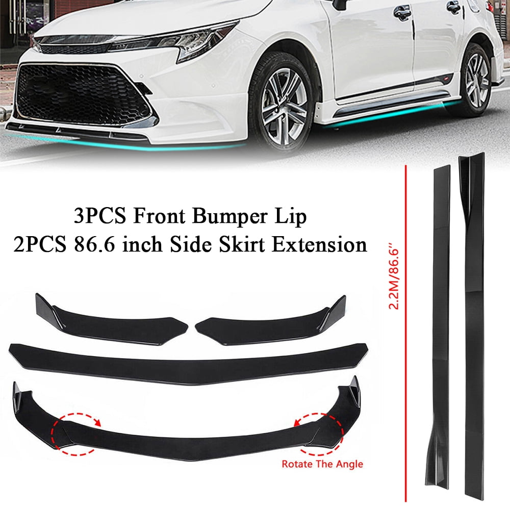 ALLTIMES Universal Front Bumper Lip Spoiler Splitter(ABS)+86.6 Inch ...
