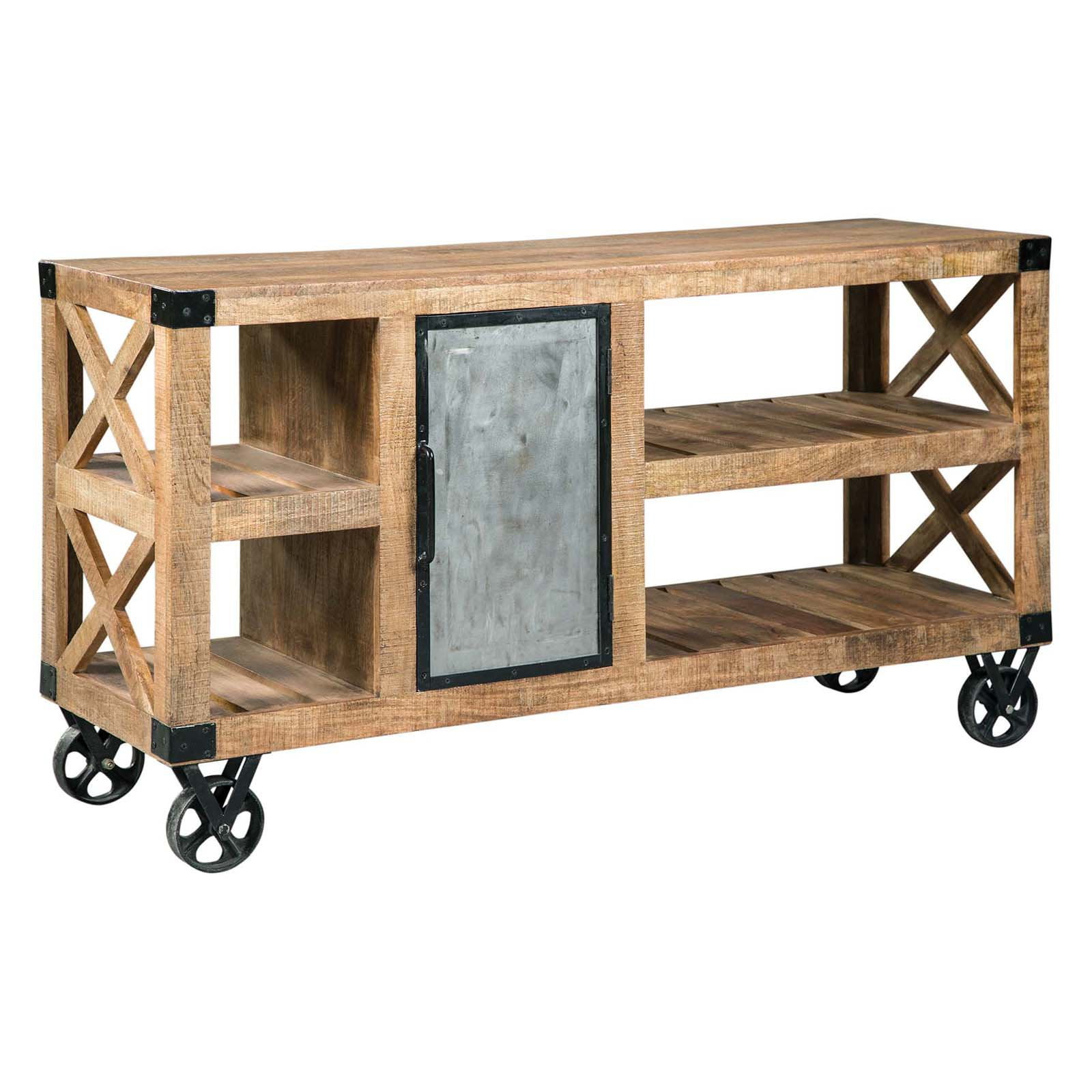 Scott Living Single Door Console Table with Wheels - Walmart.com
